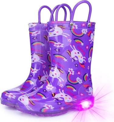 China 3-10 Years Old Kids Light Up Rain Boots CE Certified For Outdoor Activities for sale