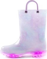 China Functional Pvc Light Up Kids Rain Boots With Handles OEM Logo Size for sale