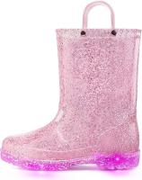 China Functional Pvc Light Up Kids Rain Boots With Handles OEM Logo Size for sale