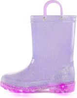 China Functional Pvc Light Up Kids Rain Boots With Handles OEM Logo Size for sale