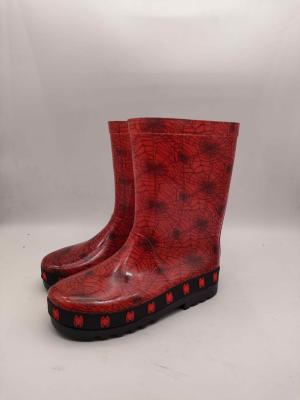 China 100% Waterproof PVC Character Rain Boots Childrens Size Anti Slip OEM Logo for sale