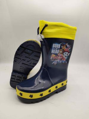 China Customized Logo Youth Gumboots PVC Material Childrens Rain Boots for sale