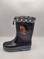 China Customized Logo Youth Gumboots PVC Material Childrens Rain Boots for sale