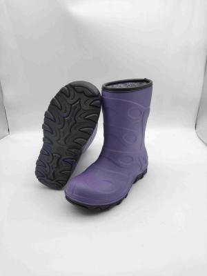China Anti Slip Waterproof TPR Kids Rain Boots Warm Lining Childrens Mud Boots for sale
