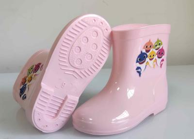 China Flexible PVC Side Print Girls Rain Boots Light Up Childrens Hunter Wellies OEM ODM for sale