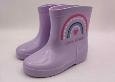 China Childrens Light Up Rain Boots Side Printed Multiple Color Wellington Boots for sale