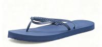 China Solid Sock 15mm EVA Fitflop Womens Slippers Pool Flip Flops With Plaited PU Upper for sale