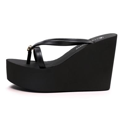 China Customized Women Wedge Flip Flops Summer Pool Sandals Water Friendly for sale