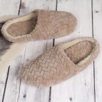 China Womens Slipper Warm Comfy Memory Foam House Slippers Knitted Shoes Faux Fur Lined for sale