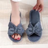 China Classical Designs Women's Indoor Slippers Soft Sole Open Toe House Slippers OEM for sale