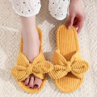 China Classical Designs Women's Indoor Slippers Soft Sole Open Toe House Slippers OEM for sale