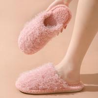 China Colorful Fluffy Upper Women's Indoor Slippers Warm Comfy Memory Foam House Slippers for sale