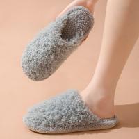 China Colorful Fluffy Upper Women's Indoor Slippers Warm Comfy Memory Foam House Slippers for sale