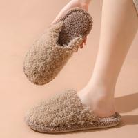 China Colorful Fluffy Upper Women's Indoor Slippers Warm Comfy Memory Foam House Slippers for sale