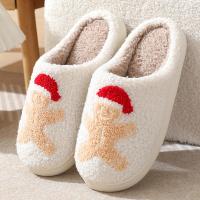 China Indoor Comfortable Warm Christmas Ladies Slippers With Closed Toe Silhouette for sale