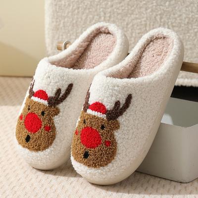 China Custom Brand Womens Warm Slipper Comfy Memory Foam Holiday Slippers for sale