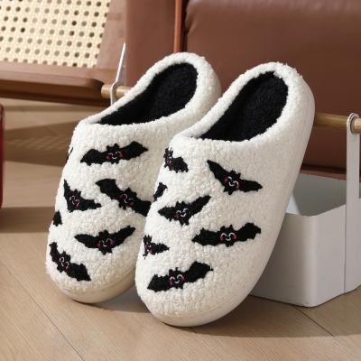 China Soft Sole Womens Memory Foam Slipper Holiday Halloween Christmas Plush Slippers for sale