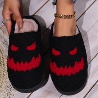 China OEM Design Women's Indoor Slippers Holiday Halloween Pumpkin Slippers For Gifting for sale