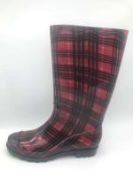 China Customized Female Rain Boots Non Slip Sole Womens Tall Gumboots Waterproof for sale