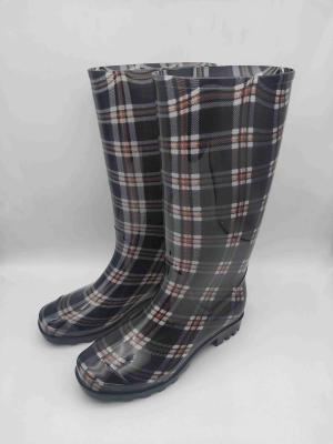 China Customized Female Rain Boots Non Slip Sole Womens Tall Gumboots Waterproof for sale