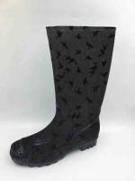 China Women Pvc Slip On Tall Rain Boots Chelsea Wellington Style Ladies Ankle Gumboots for sale