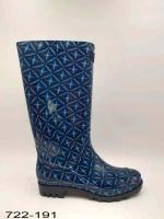 China Women Pvc Slip On Tall Rain Boots Chelsea Wellington Style Ladies Ankle Gumboots for sale