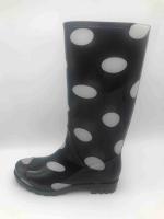 China Women Pvc Slip On Tall Rain Boots Chelsea Wellington Style Ladies Ankle Gumboots for sale