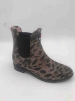 China PVC Waterproof Printed Ankle Rain Boots For Women Anti Slip Customized Color for sale