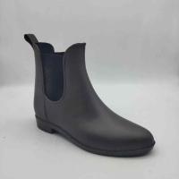 China Womens Slip On Twin Gusset Rain Boots Matt Finish Ankle Gumboots Euro 36-41 for sale