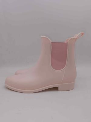 China Womens Slip On Twin Gusset Rain Boots Matt Finish Ankle Gumboots Euro 36-41 for sale