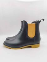 China Womens Slip On Twin Gusset Rain Boots Matt Finish Ankle Gumboots Euro 36-41 for sale
