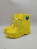 China Multi Colored PVC Martin Women's Rain Boots Light Weight Waterproof Ankle Boots for sale