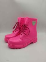China Multi Colored PVC Martin Women's Rain Boots Light Weight Waterproof Ankle Boots for sale
