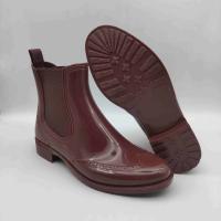 China Waterproof Pvc Women's Rain Boots Ankle Boots Matt Finish OEM Color Size for sale