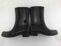 China PVC Ladies Rain Boots Mid Calf Boots With Buds Trims Women'S Gardening Ankle Boots for sale