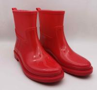 China Women's PVC Slip On Rain Boots Double Upper Boots Matt Finish Chelsea Wellington Styles for sale