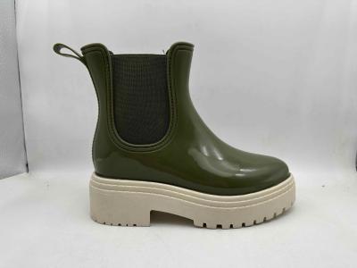 China Customized Color Women's Rain Boots PVC Material Ladies Ankle Gardening Wellies for sale