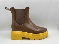 China Customized Color Women's Rain Boots PVC Material Ladies Ankle Gardening Wellies for sale