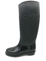 China OEM Ladies Waterproof Gardening Boots Double Upper Rain Boots Quilted Matt Finish for sale