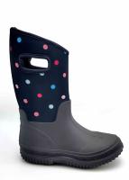 China Customized Pvc Womens Tall Rain Boots Comfortable With Fashionable Uppers for sale