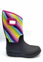 China Customized Pvc Womens Tall Rain Boots Comfortable With Fashionable Uppers for sale