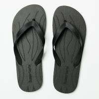 China Custom Color Men's Flip Flops Textured Footbed Summer Slides Lightweight Design for sale