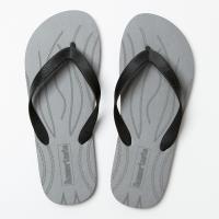 China Custom Color Men's Flip Flops Textured Footbed Summer Slides Lightweight Design for sale