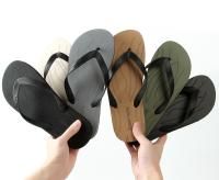 China Custom Color Men's Flip Flops Textured Footbed Summer Slides Lightweight Design for sale