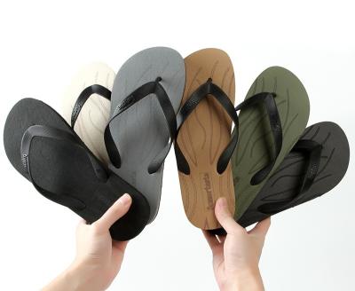 China Custom Color Men's Flip Flops Textured Footbed Summer Slides Lightweight Design for sale