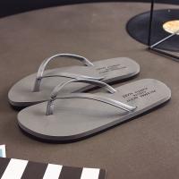 China Fashionable Men's Flip Flops Sandals With PU Upper Custom Embossed Logo for sale