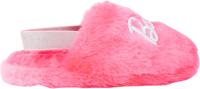 China Licensed High-Density Memory Foam Kids Indoor Slippers with Breathable Knitted Upper and Warm Faux Fur Lining for sale