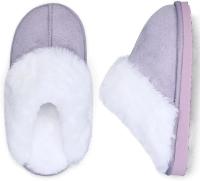 China Fur Lined Warm Slippers With Memory Foam Kids Indoor Slippers with Breathable Faux Fur Lining and Odor Prevention for sale