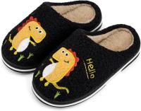China Fun DIno Featured Kids Slippers Warm Faux Fur Lining for Winter Comfort for sale