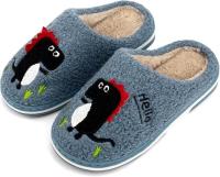 China Fun DIno Featured Kids Slippers Warm Faux Fur Lining for Winter Comfort for sale